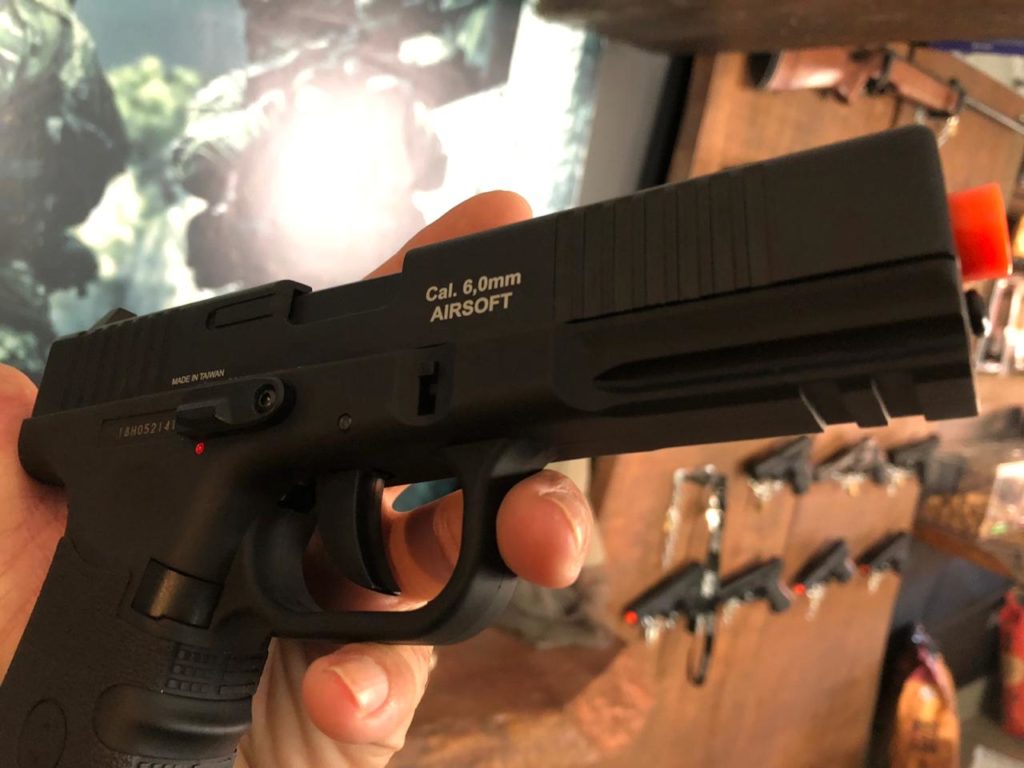 PISTOLA DE AIRSOFT A GÁS CO2 W119 SLIDE METAL COM BLOWBACK - WINGUN ...